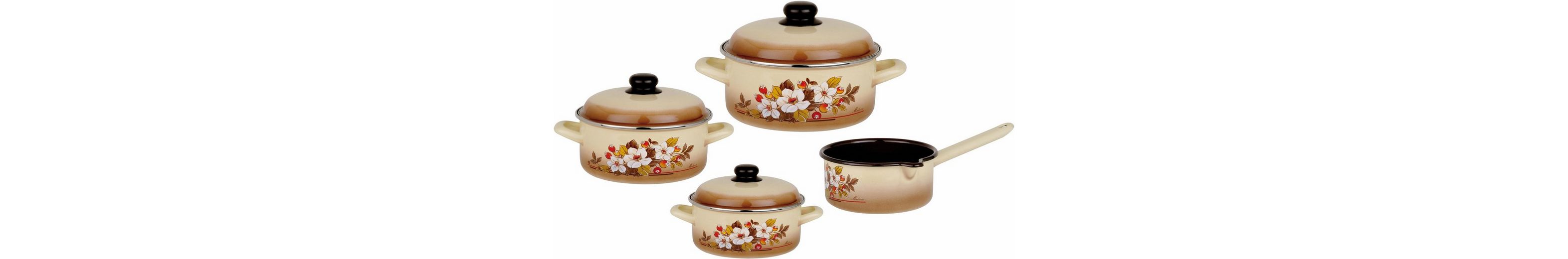 GSW Topf-Set »Madeira«, Stahl-Emaille, (Set, 7-tlg), Induktion online ...