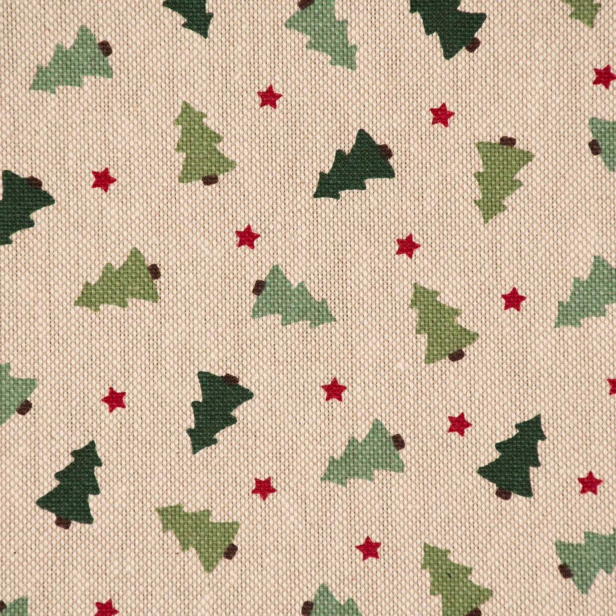 SchÖner Leben Stoff Weihnachtsstoff Dekostoff Halbpanama Leinenlook