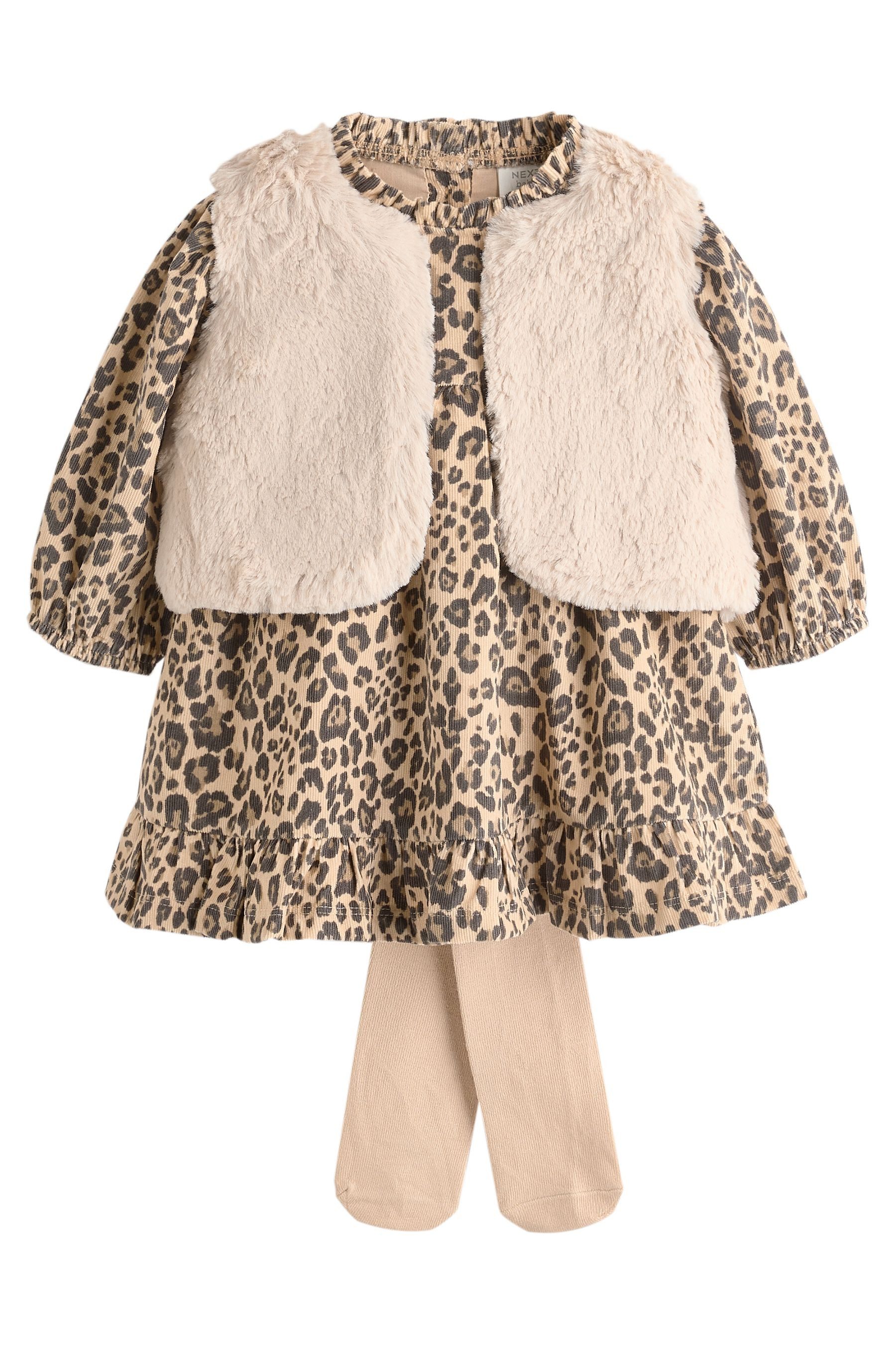 Next Kleid And Leggings Kleid Aus Webstoff Und Strumpfhose Im Set 3 Tlg