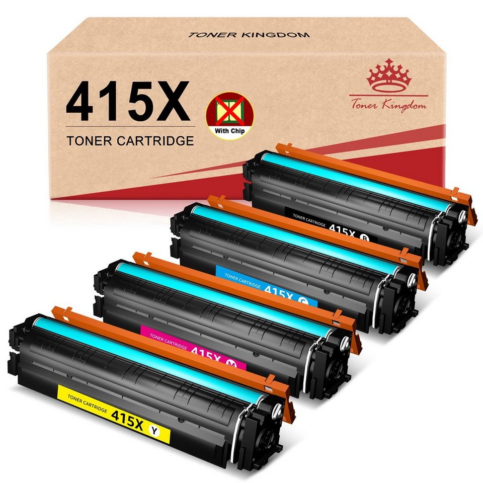 Toner Kingdom Tonerkartusche 4er Kompatibel für HP 415X 415A Multipack ... Toner Kingdom Tonerkartusche 4er Kompatibel für HP 415X 415A Multipack ...