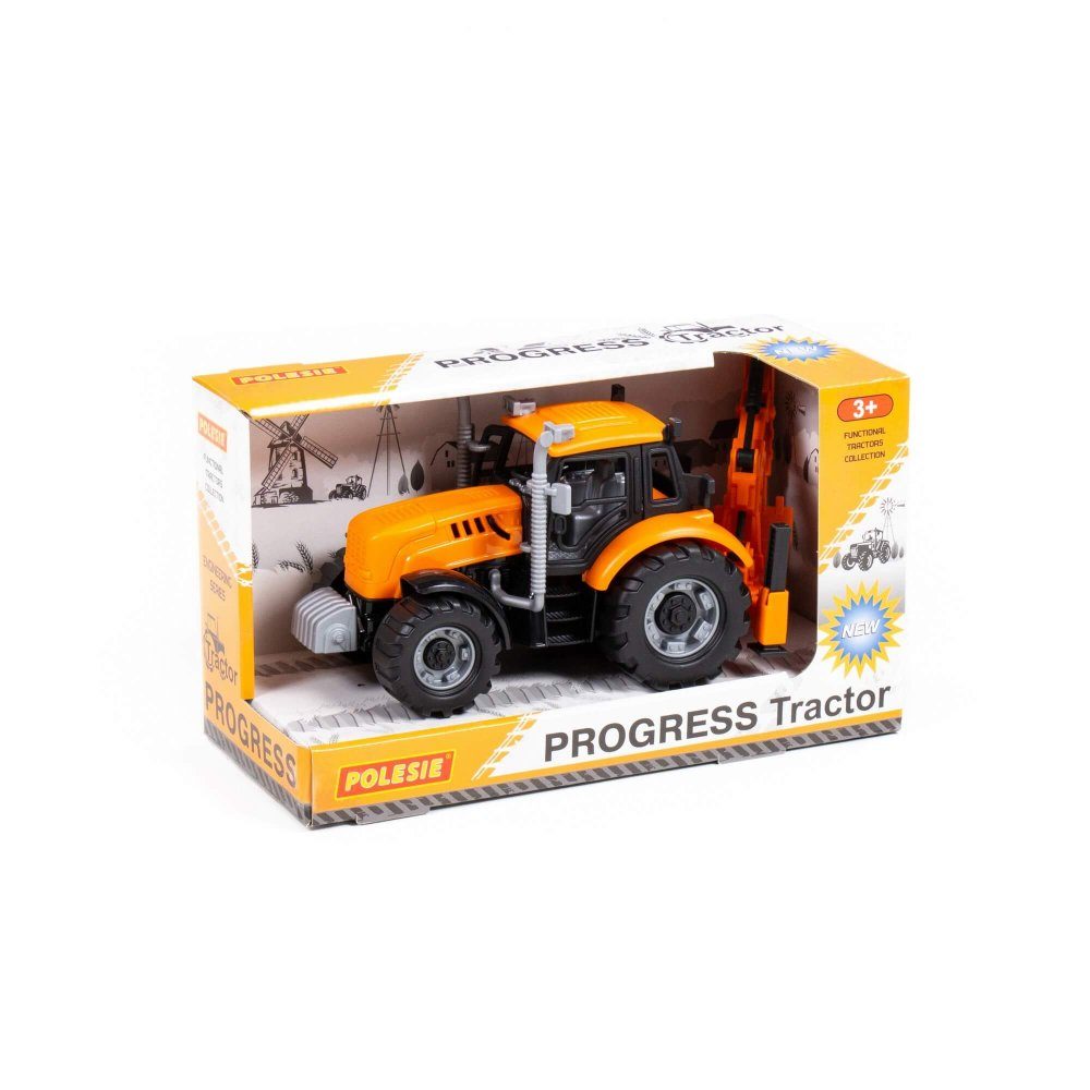 Polesie Spielzeug-Traktor Polesie Traktor Progress Bagger orange, Dipsplay
