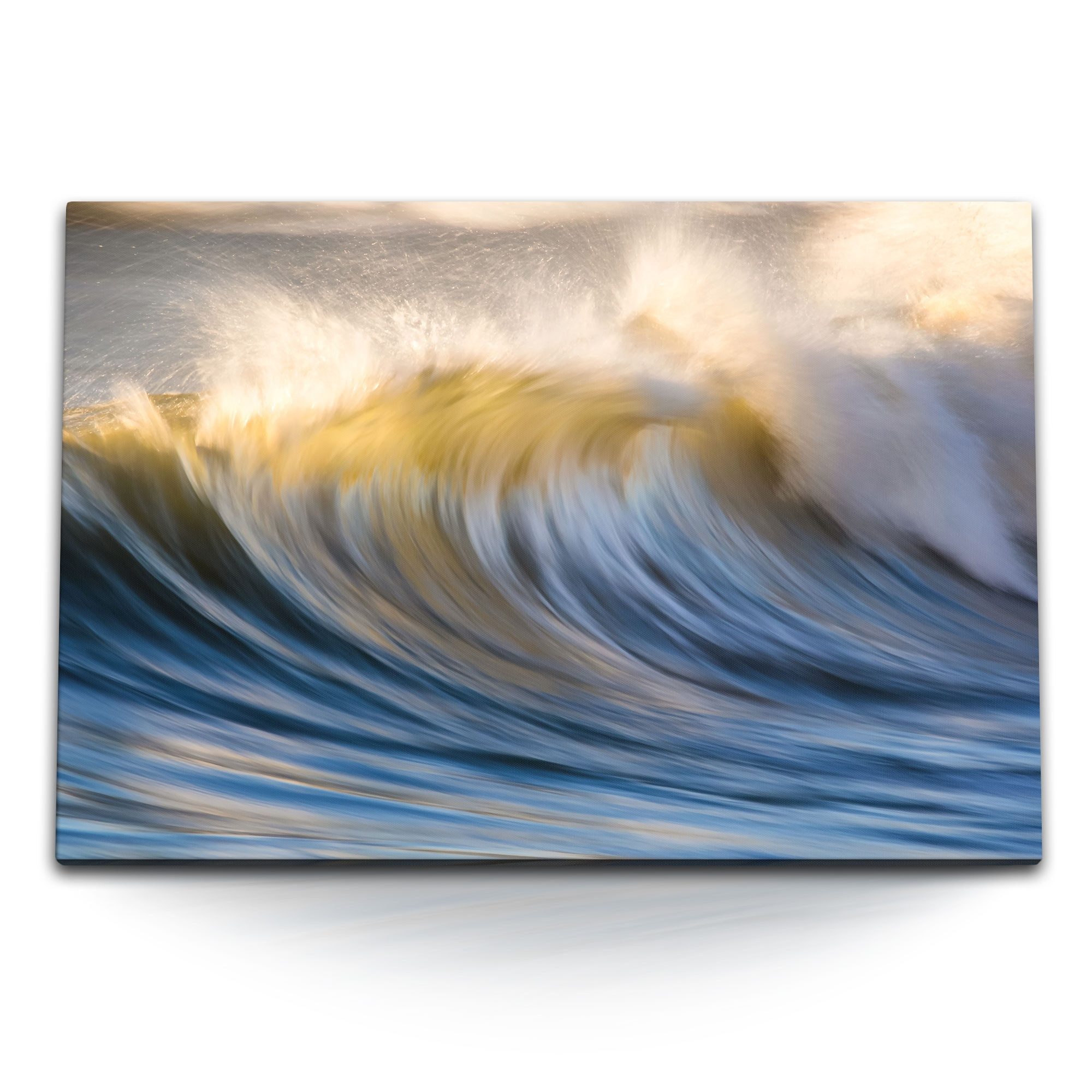 Sinus Art Leinwandbild 120x80cm Wandbild auf Leinwand Welle Meer Ozean Fotokunst Wasser, (1 St)