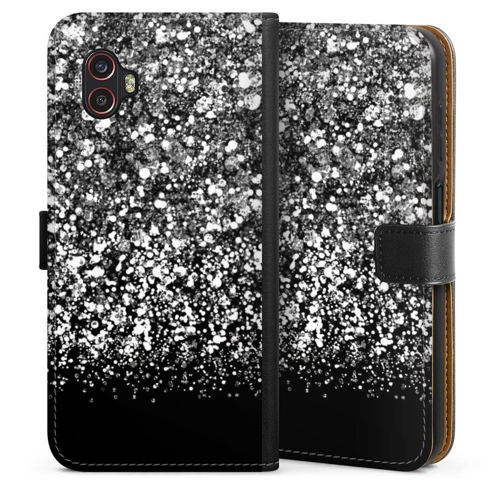 Deindesign Handyhülle Glitzer Look Schneeflocken Muster Snow Fall