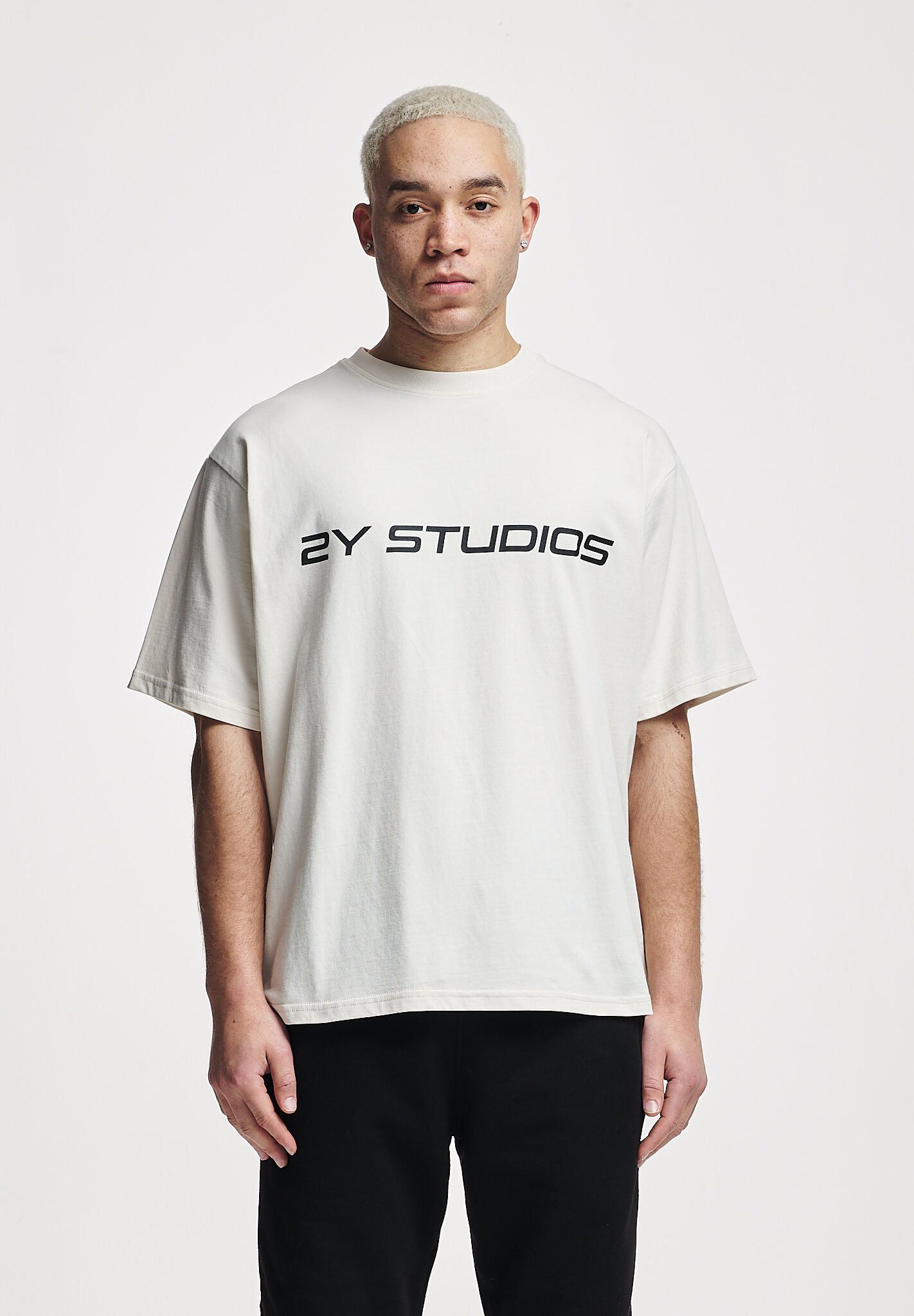 2Y Studios T-Shirt 2Y Studios Herren Logo Oversize Tee (1-tlg), grau ...