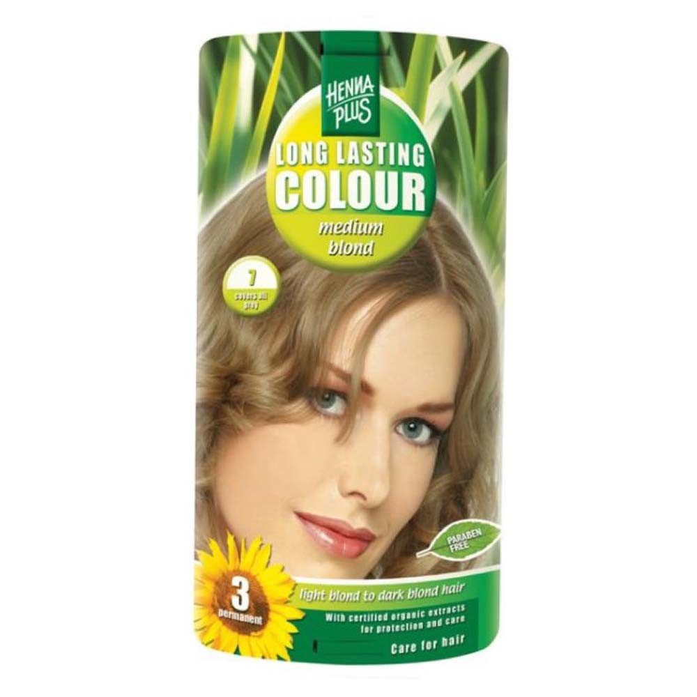 Henna Plus Haarfarbe Haarfarbe - 7 Medium Blond 100ml, Haartönung, Tönung
