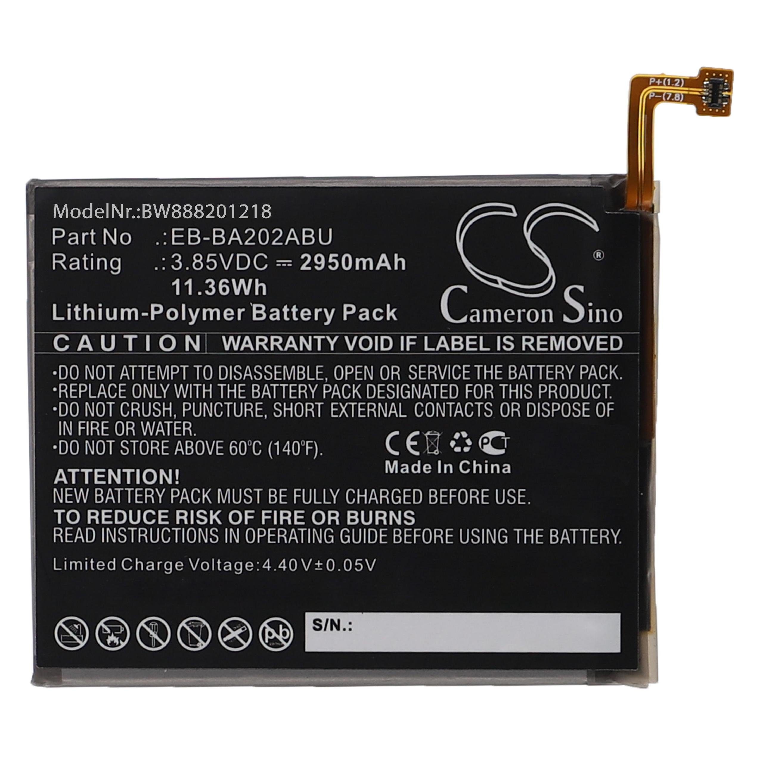 vhbw Smartphone-Akku passend für Samsung Galaxy SM-A102U, SM-A102U1, SM-A102V, SM-A202, SM-A202F ...