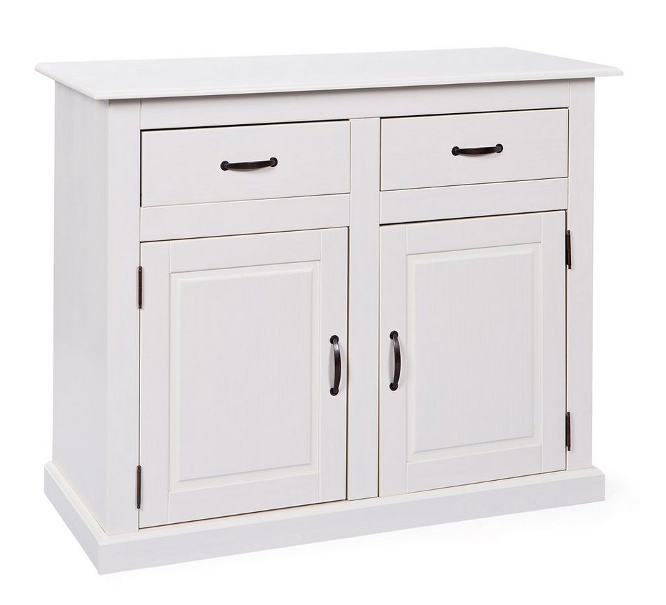 Ebuy24 Sideboard Cassy Sideboard 2 Türen 2 Schubladen Antik Weiss