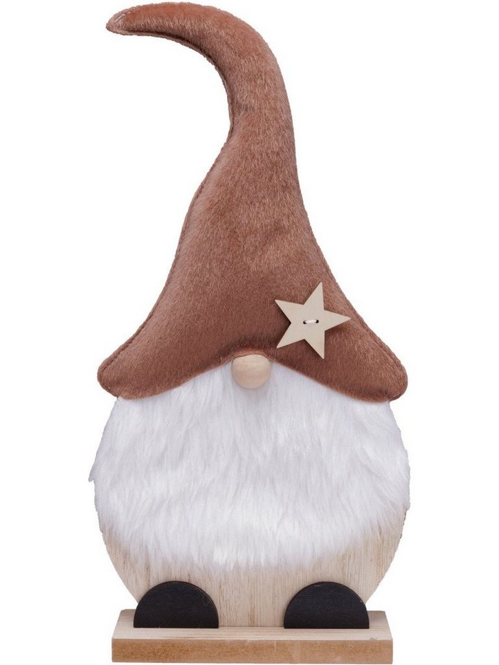 Trend Line Weihnachtsfigur Trendline Dekofigur Zwerg 42 X 20 Cm Braun
