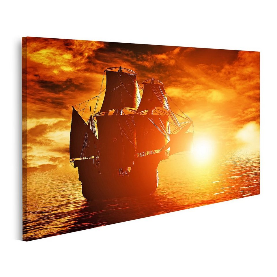 Islandburner Leinwandbild Bild Auf Leinwand Altes Piratenschiff Segeln