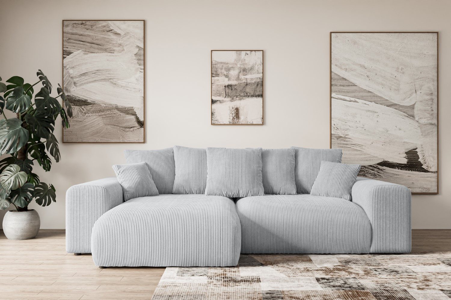 ALTDECOR Ecksofa ESKAR-L, Couch mit Schlaffunktion, Wohnzimmer ...