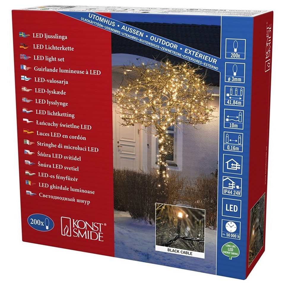 Konstsmide Led Lichtervorhang 400 Er Micro Led Lichterkette