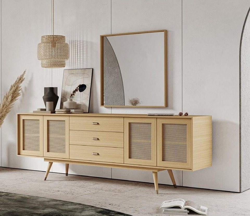 Jvmoebel Kommode Kommode Sideboard Braune Buche Sideboards Schrank
