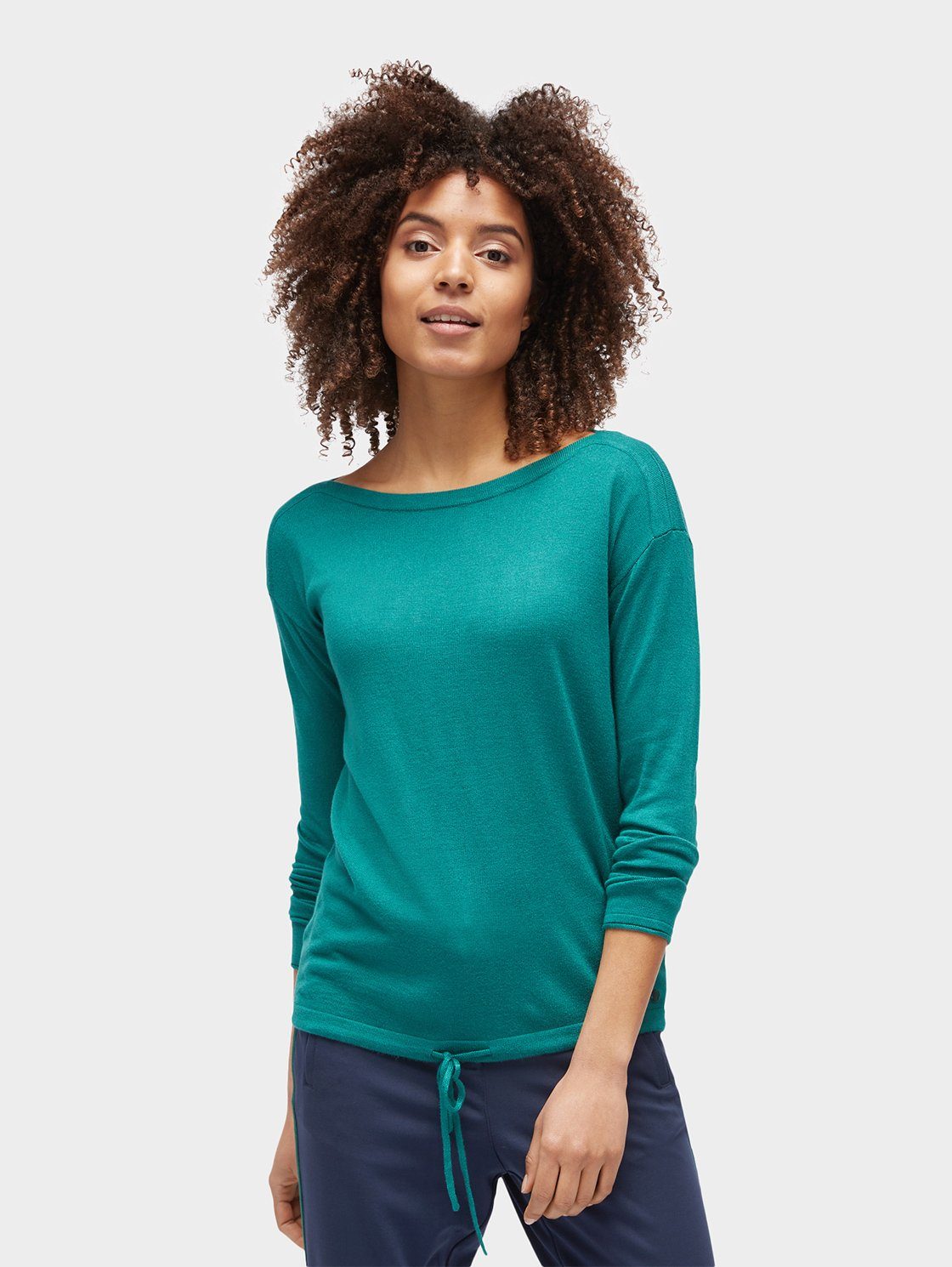 Tom Tailor Rundhalspullover Pullover Mit Bindeband Am Saum Online