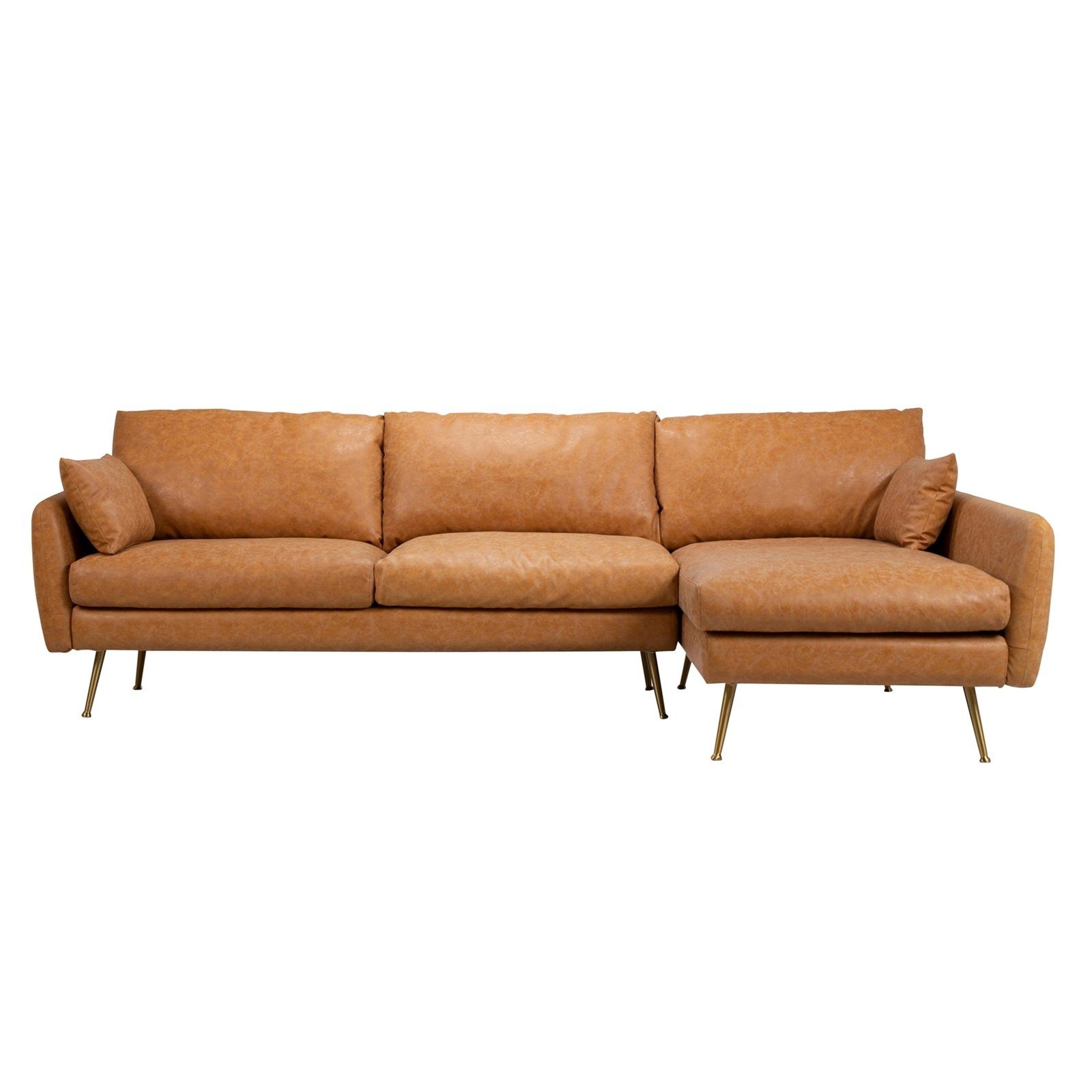 Hti Living Ecksofa Ecksofa Antonius Kunstleder Braun Rechts Stück 1