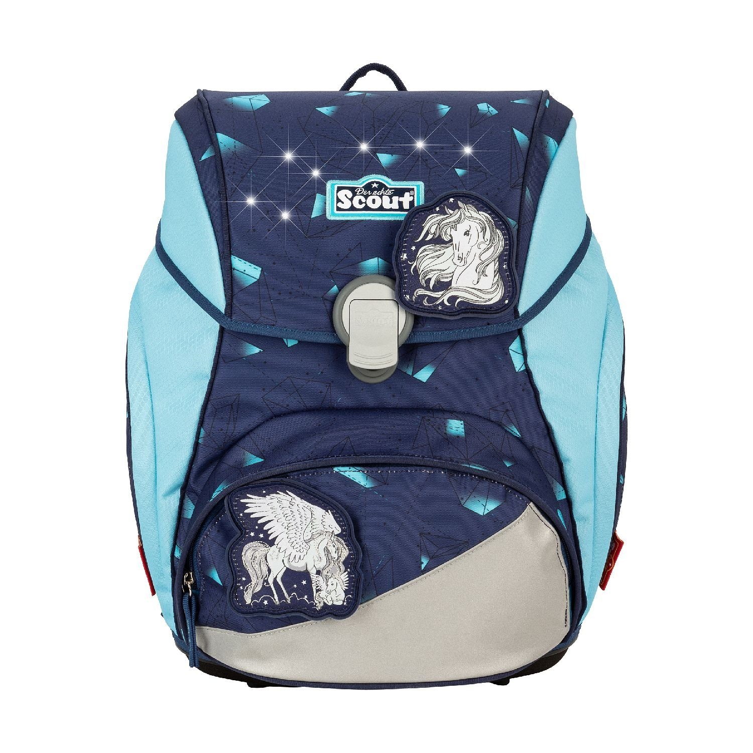 Scout Schulranzen Alpha Set 4-teilig (Set, 4-tlg), Tornister, Ranzen