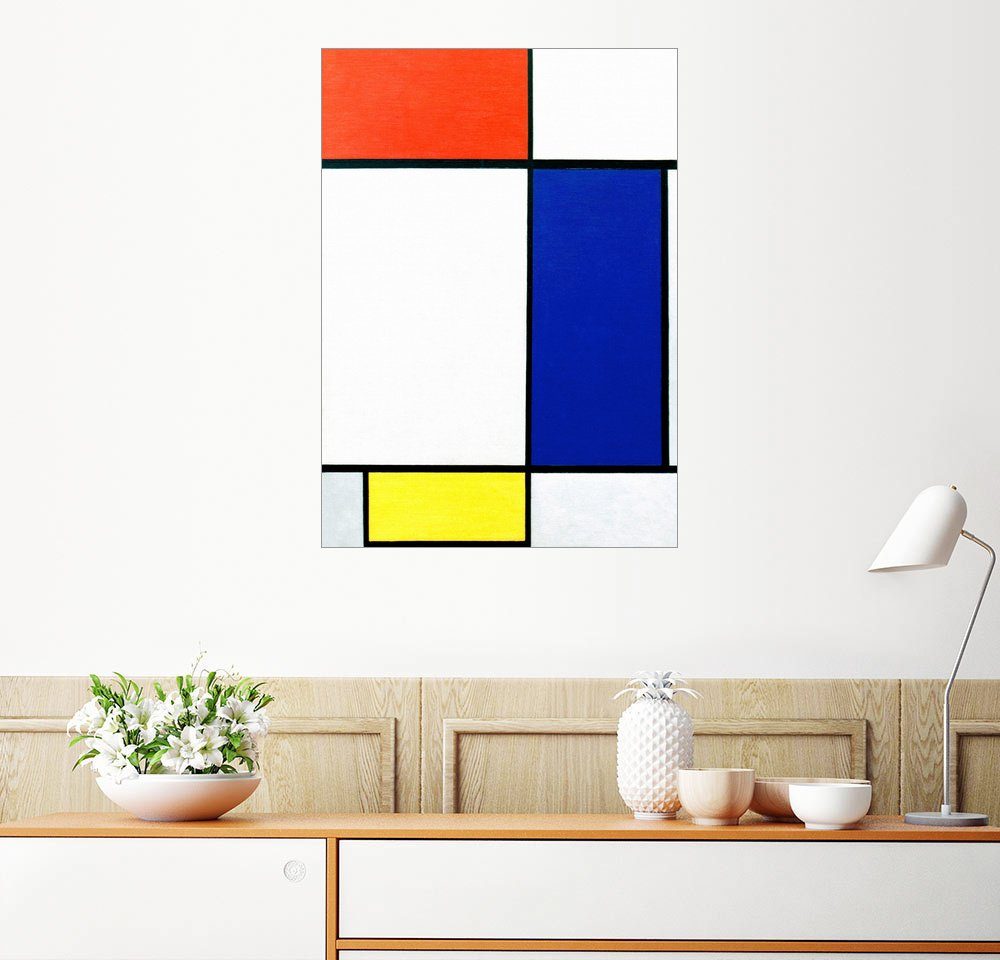 Posterlounge Wandbild Piet Mondrian Komposition Mit Rot Gelb Blau