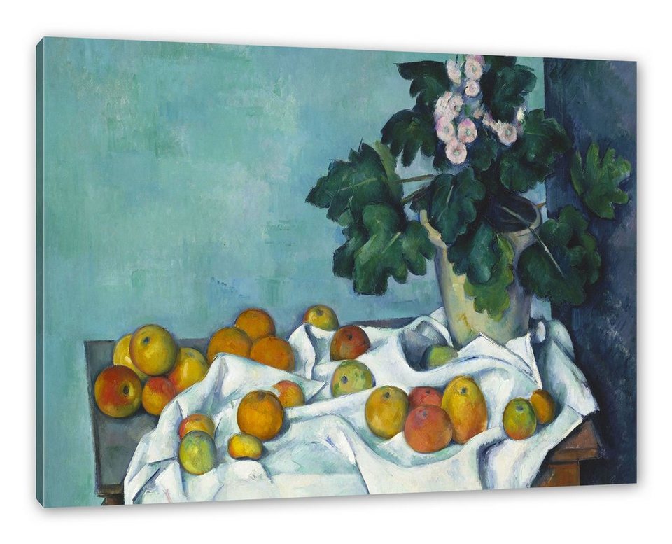 Pixxprint Leinwandbild Paul Cézanne Stillleben Mit Äpfeln Und Einem