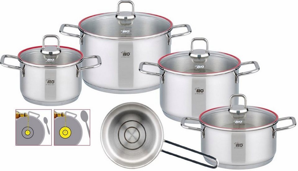 Elo Topf Set Edelstahl Rostfrei Induktion 9 Teilig Excellent