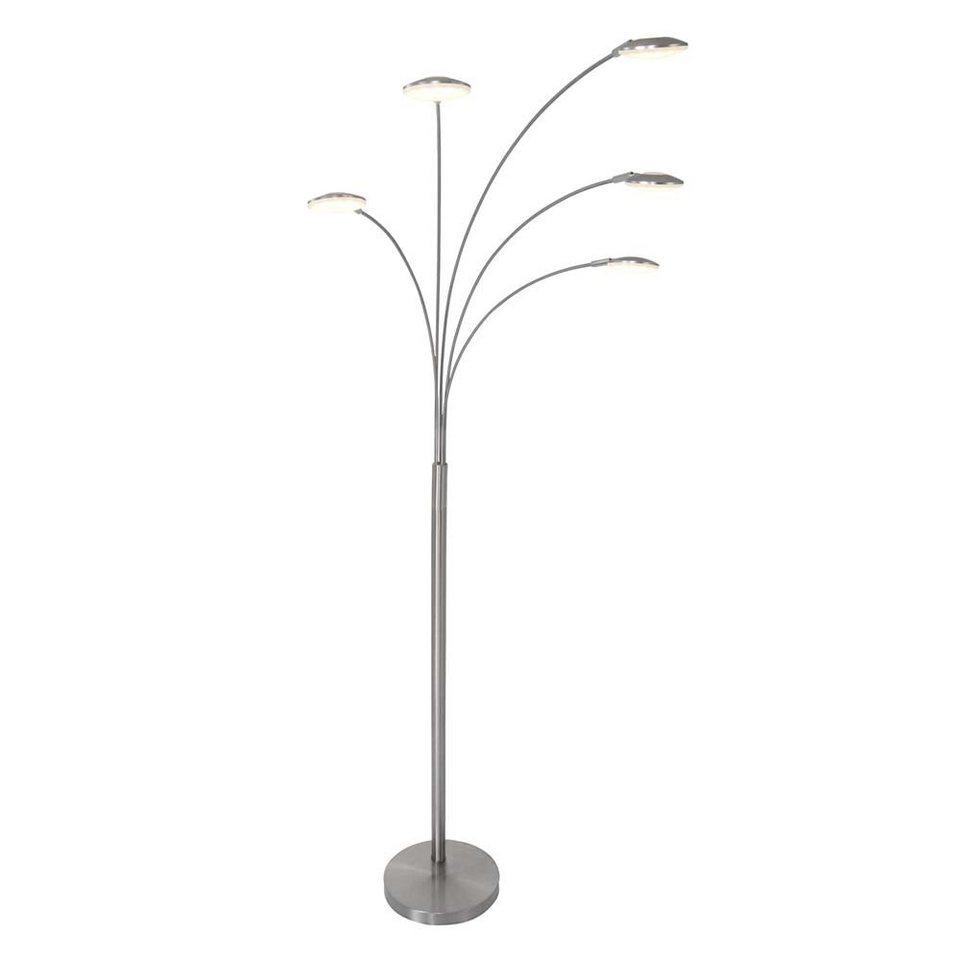 Mexlite Led Außen Stehlampe Led Stehleuchte Synna In Silber Und Weiß 5x
