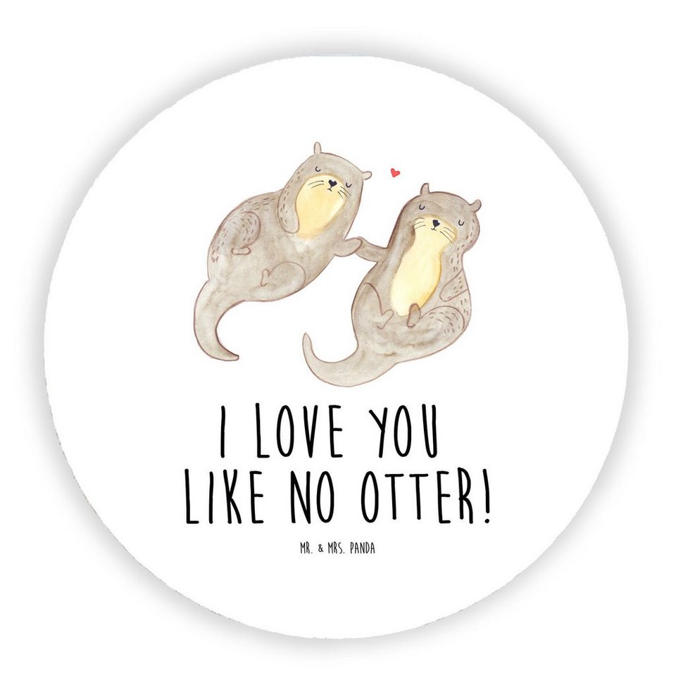 Mr And Mrs Panda Magnet Otter Hände Halten Weiß Geschenk