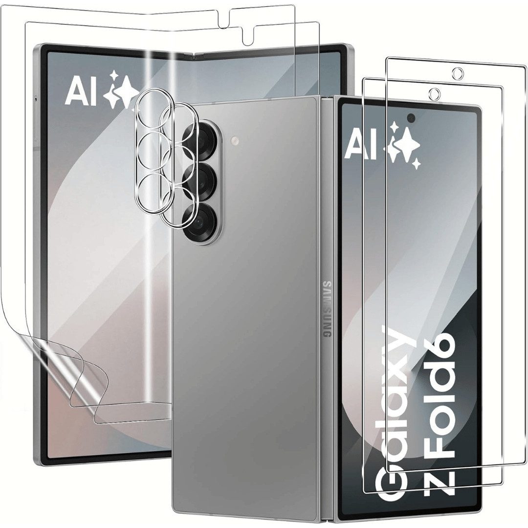 SmartUP Displayschutzglas 6in1 für Samsung Galaxy Z Fold 6 5G Display Kamera Panzerfolie Full 9H ...