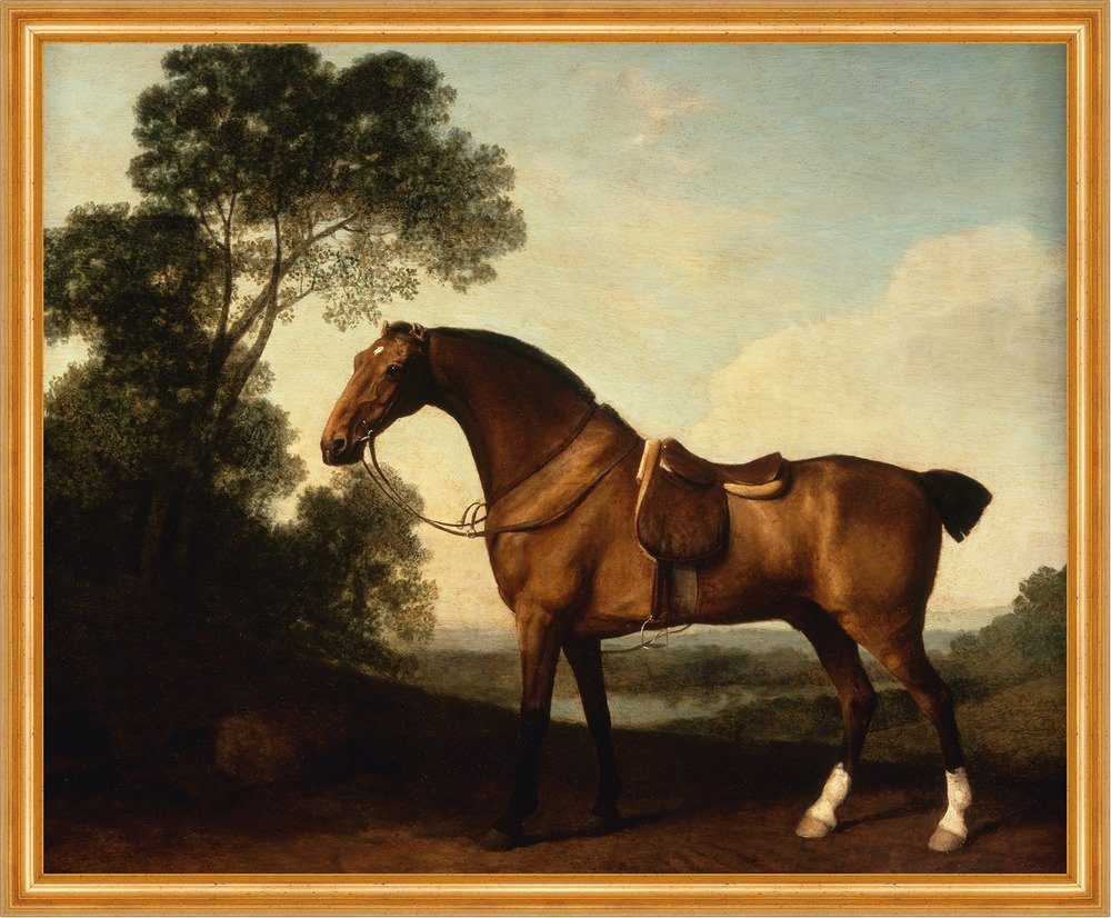 BillerAntik Kunstdruck A Saddled Bay Hunter George Stubbs Pferde Sattel Weide Zaumzeug B A2 0 ...