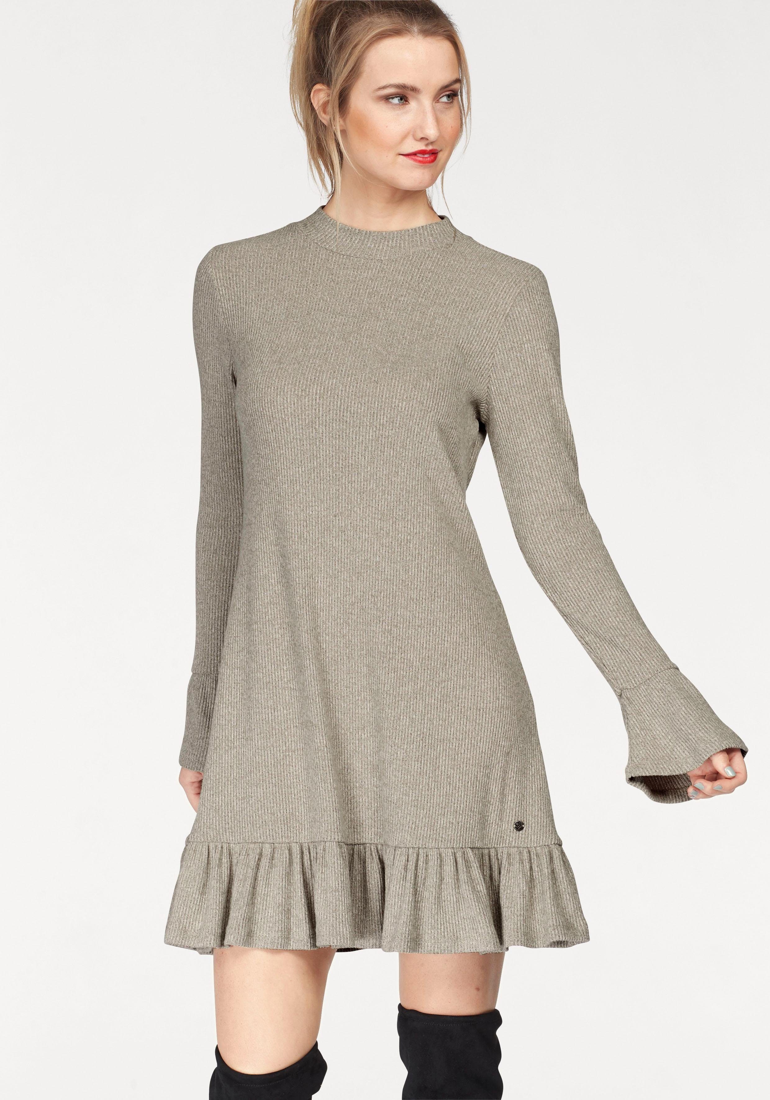 Ajc Strickkleid Mit Rüschen An Ärmel Und Saum Otto