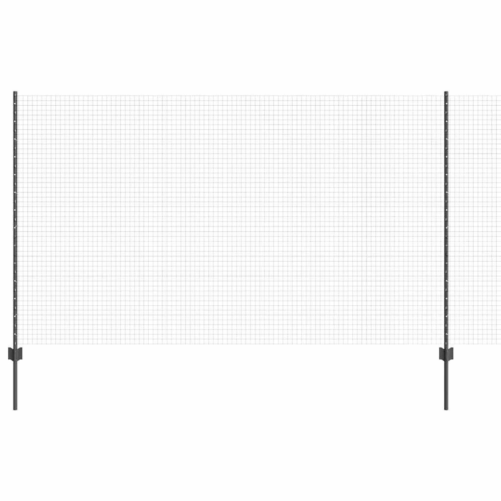 vidaXL Gartenzaun Schweißdrahtzaun mit Pfosten 10 x 1,2 m (B x H), (1 ...