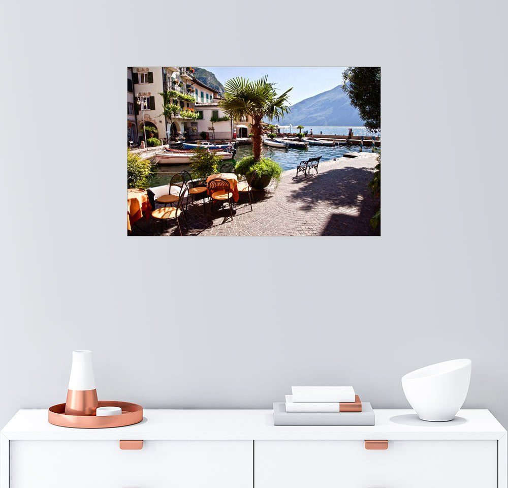 Posterlounge Wandbild Kleines Café In Limone Am Gardasee Online