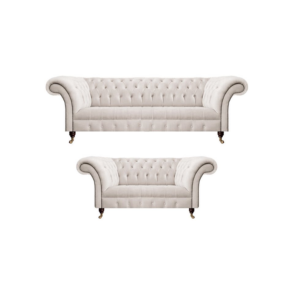 Jvmoebel Chesterfield Sofa 2x Sofas Komplett Polstermöbel Sofa