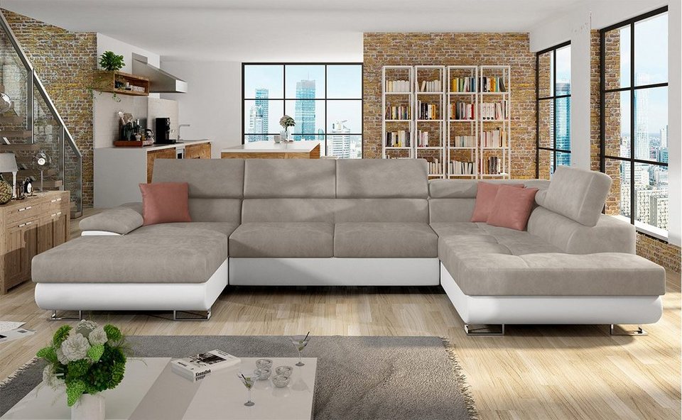 Mirjan24 Wohnlandschaft Cotere Bis Ecksofa Mit Schlaffunktion Und