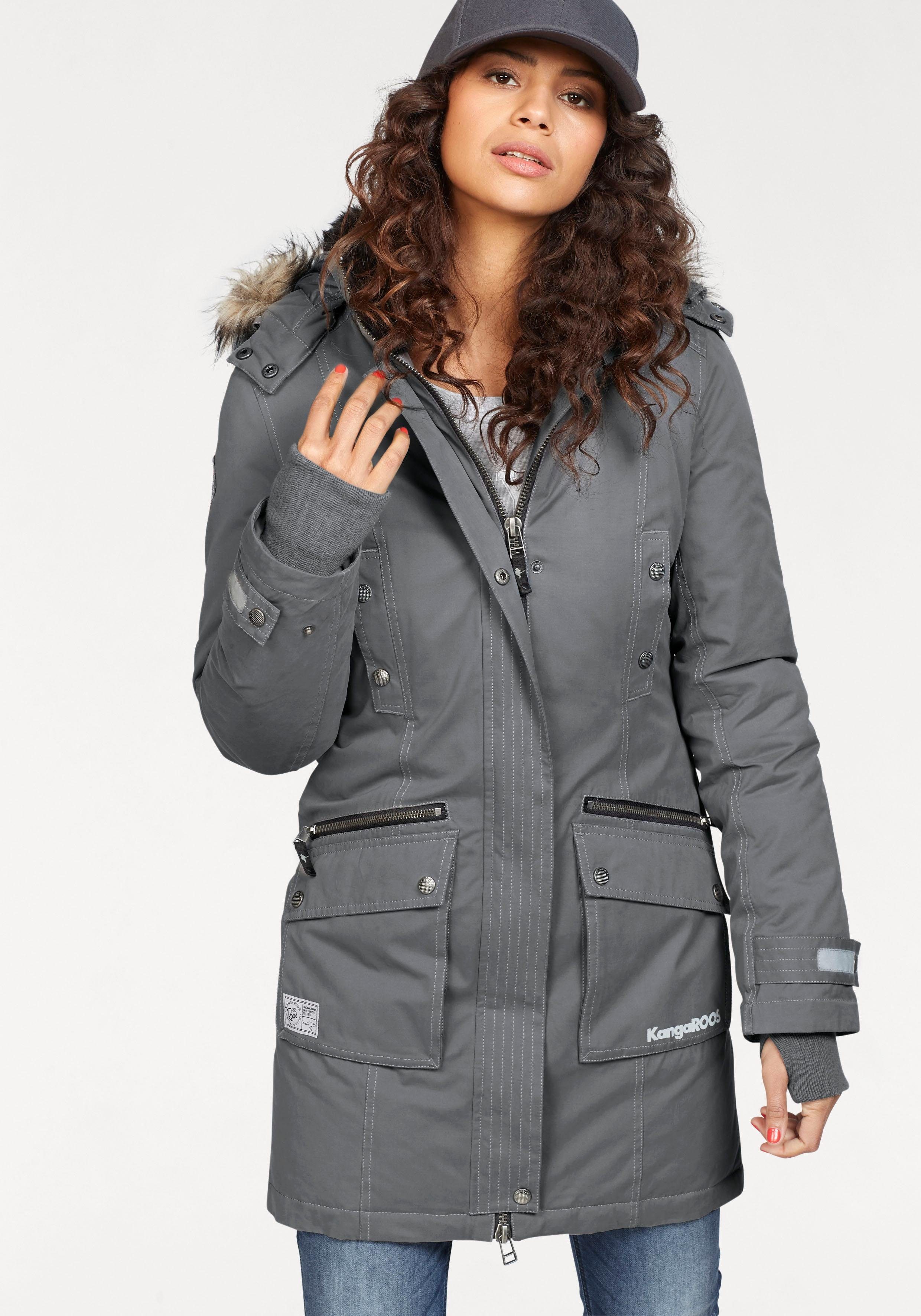 Kangaroos Parka Mit Abnehmbarem Fellimitat Kaufen Otto