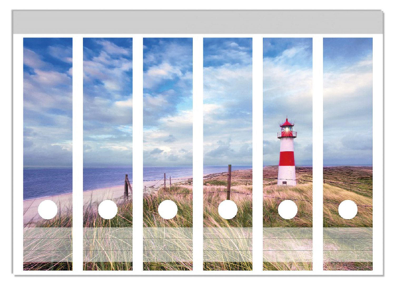 Wallario Etiketten Leuchtturm Am Strand Von Sylt Ordnerrücken Sticker