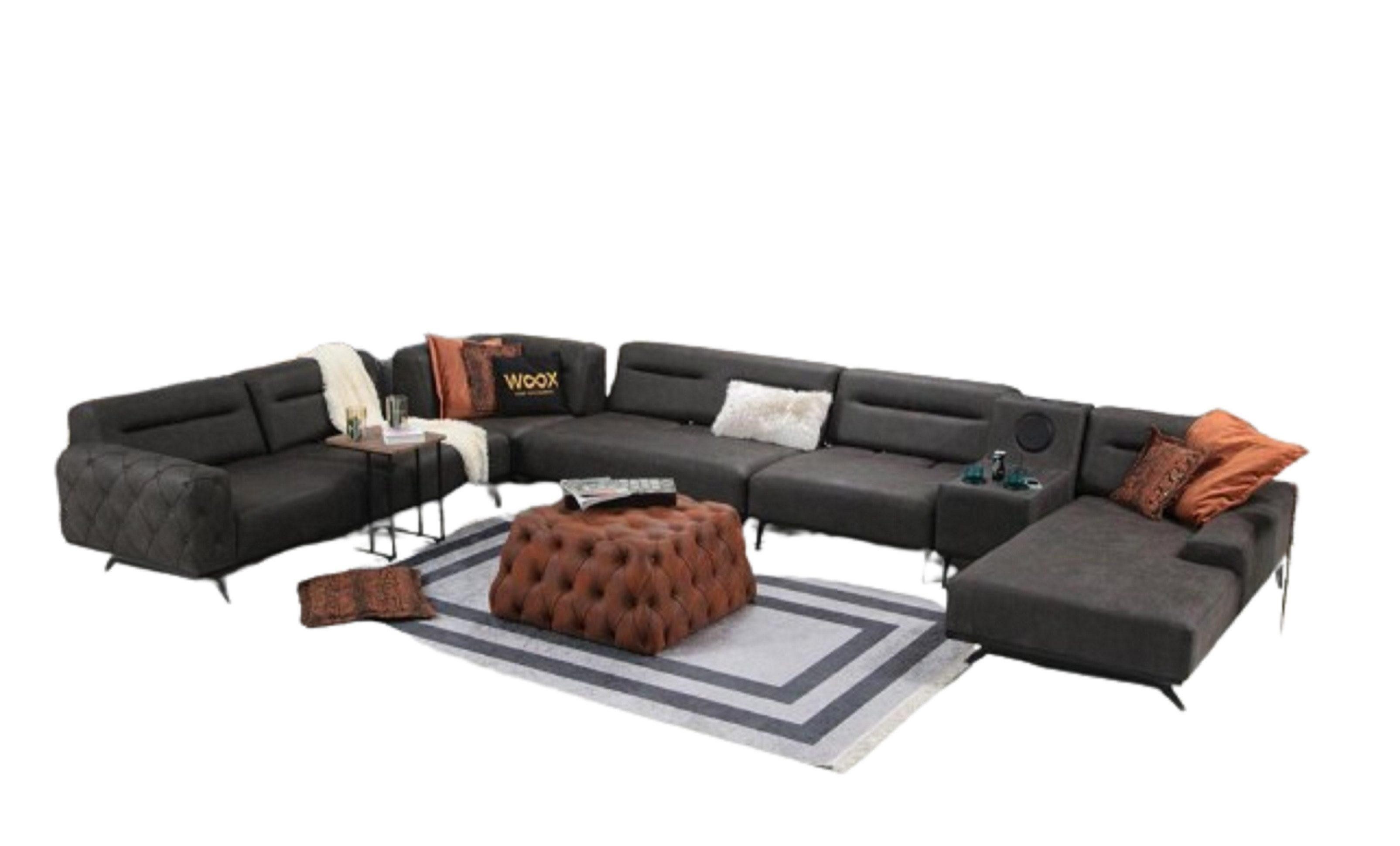 JVmoebel Ecksofa Ecksofa U form Polstersofa Stoffsofa Eckgarnitur Couch ...