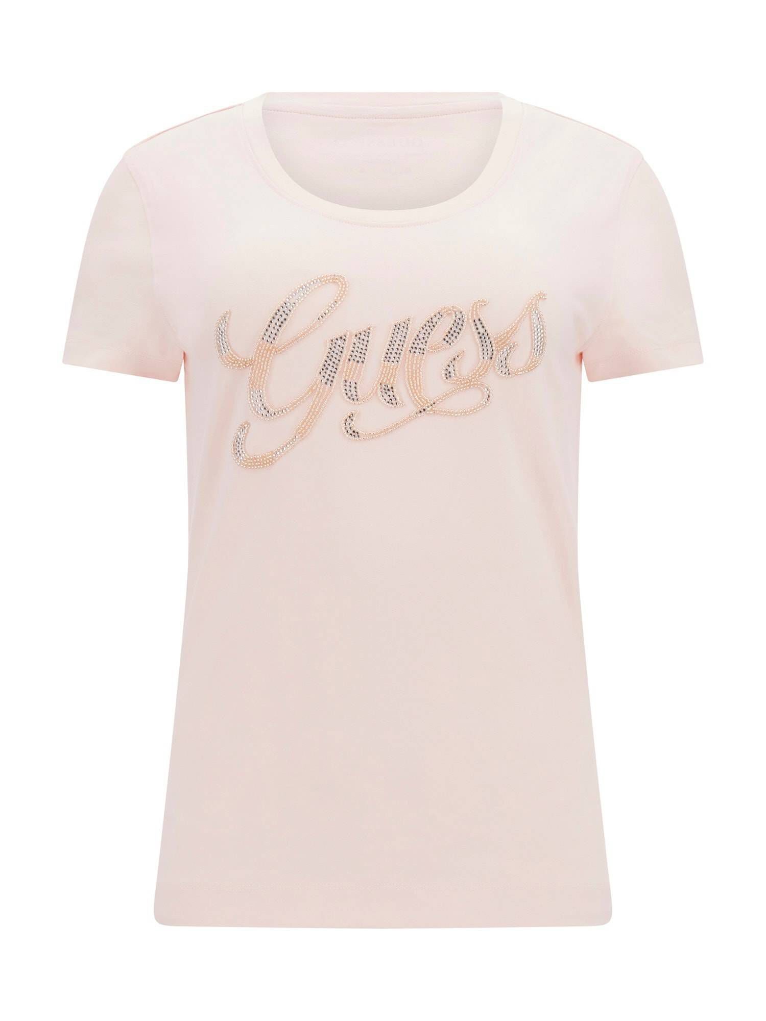 Guess T-Shirt Damen T-Shirt SCRIPT TEE Slim Fit (1-tlg)