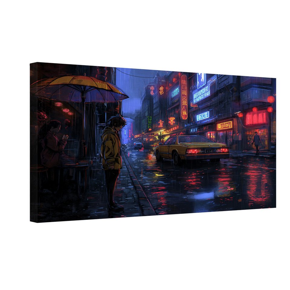 Altdecor Leinwandbild Tokyo Japan Neon Nacht Stadt 30 X 20 Cm