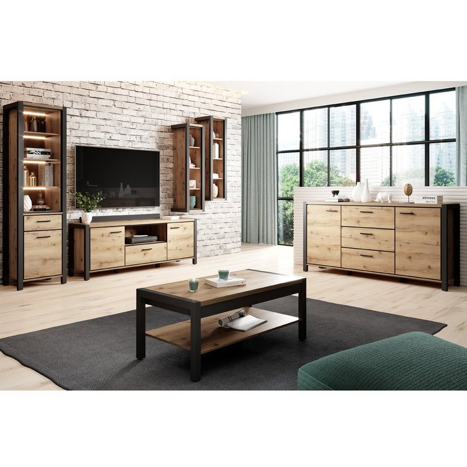 Lomadox Wohnzimmer Set Accra 83 Mega Spar Set 6 St 6 Tlg Taurus