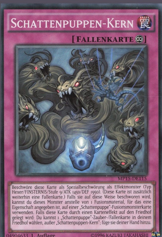 Recollectibles Sammelkarte Yugioh Karte Schattenpuppen Kern Deutsch Yu