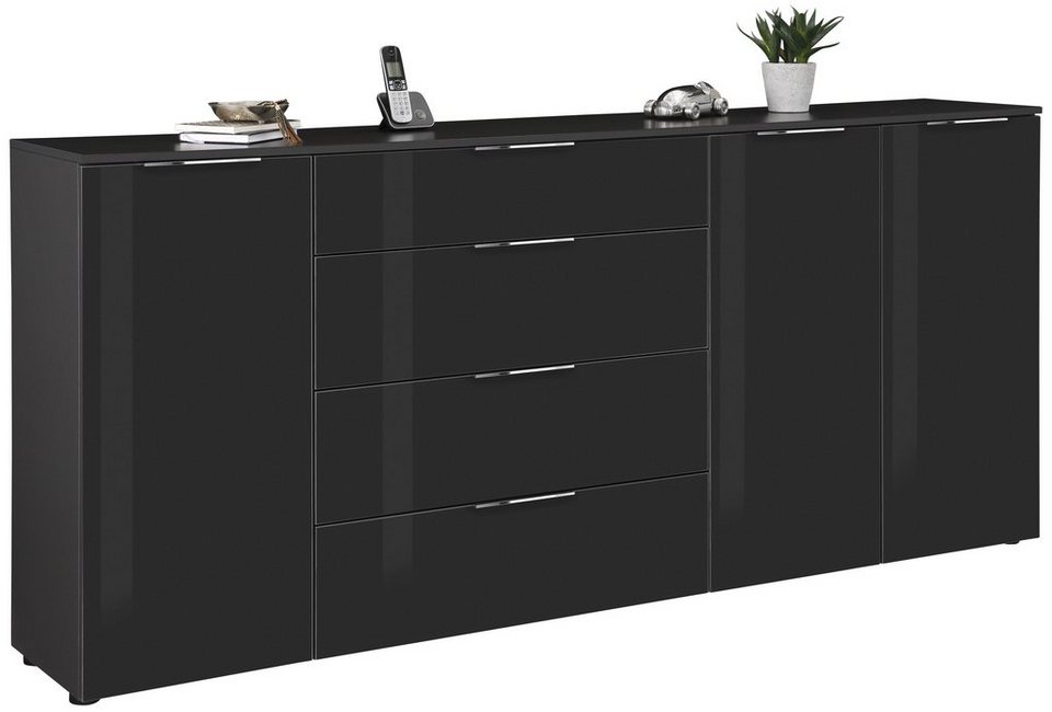 Möbelando Kommode 78246558 Bxhxt 226x100x40 Cm In Anthrazit Glas