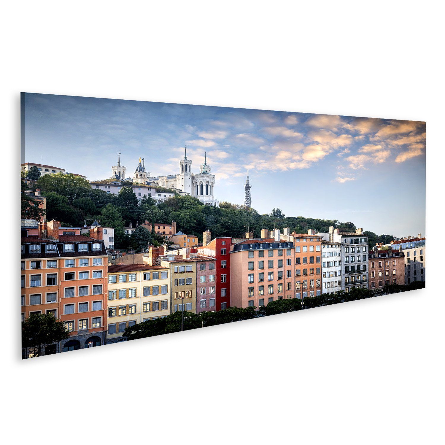 islandburner Leinwandbild Bild auf Leinwand Lyon Notre Dame De Fourviere Basilika wurde mit priv