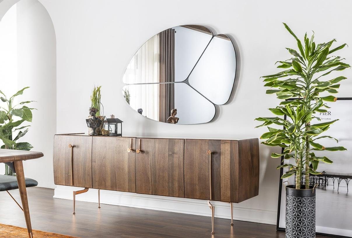 Jvmoebel Sideboard Sideboard Kommode Anrichte Spiegel Holz Braun