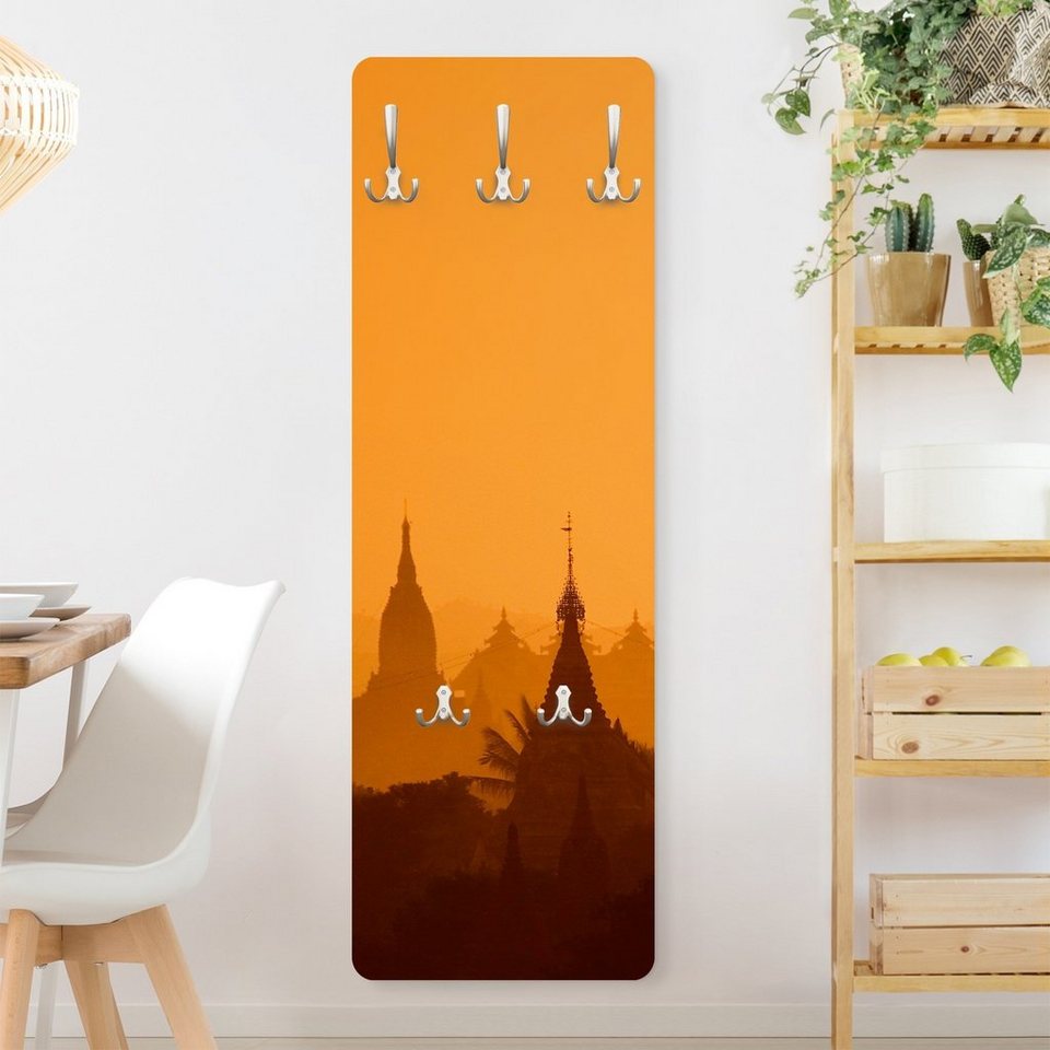 Bilderdepot24 Garderobenpaneel Orange Spirituell Städte Skyline