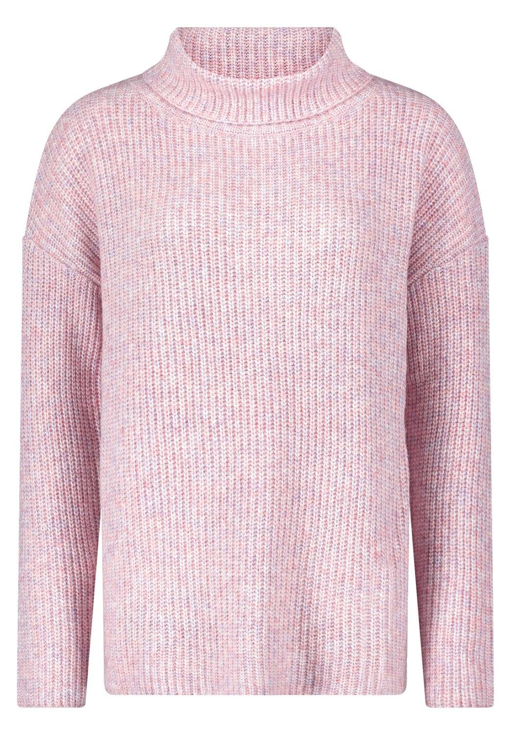 Cartoon Strickpullover mit Turtle Neck (1-tlg) Schlitz