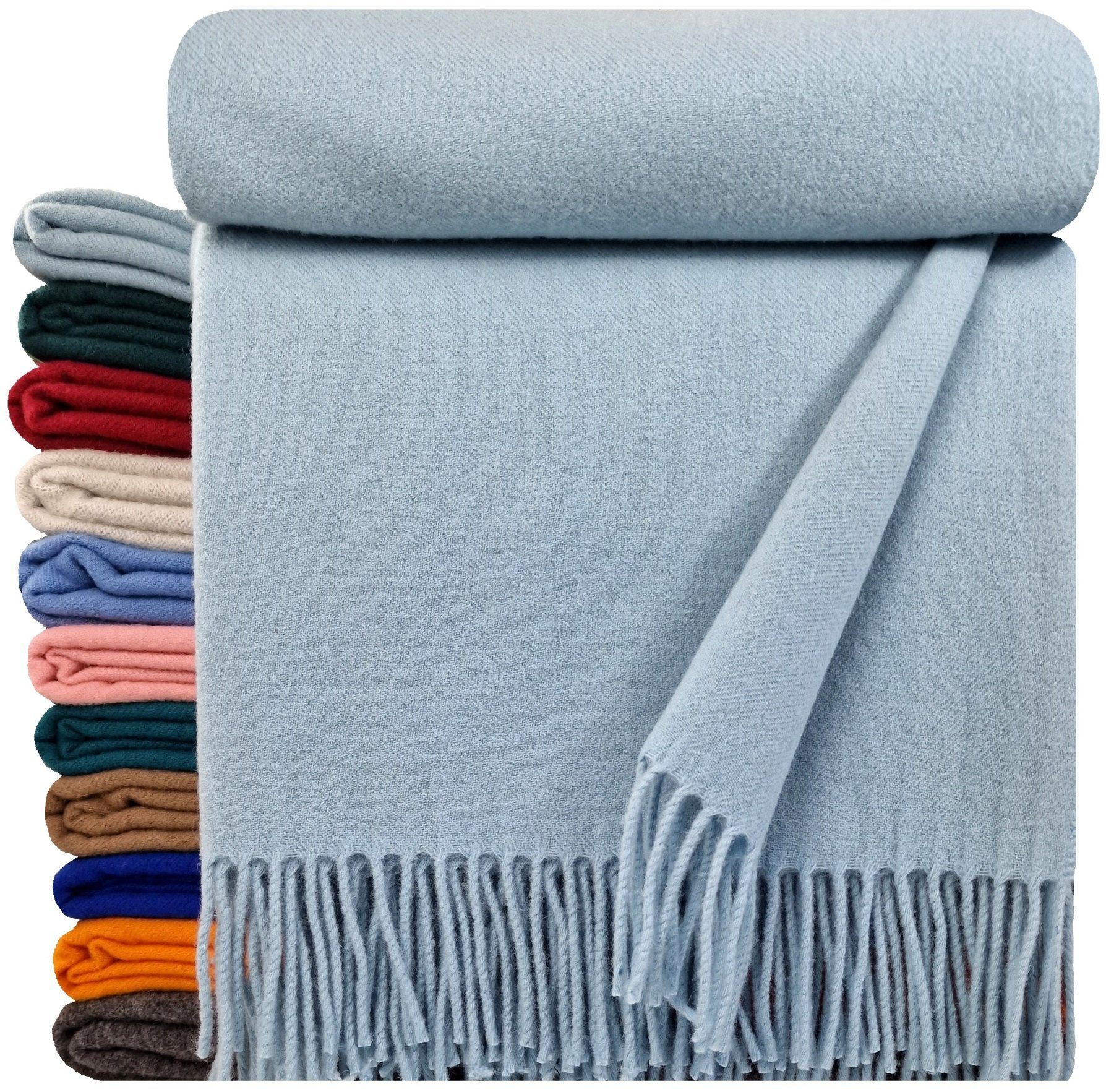 Wolldecke »Wolldecke "Lugano" Merinowolle-Kaschmir-Mix 140x200cm Farben ...