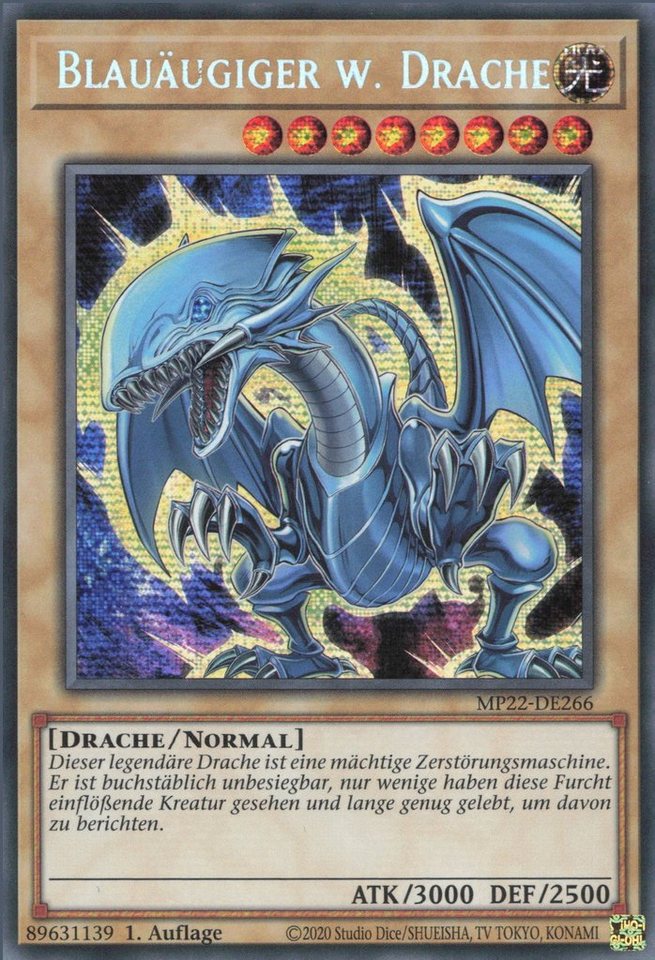 Recollectibles Sammelkarte Yugioh Karte Blauäugiger W Drache Yu Gi Oh