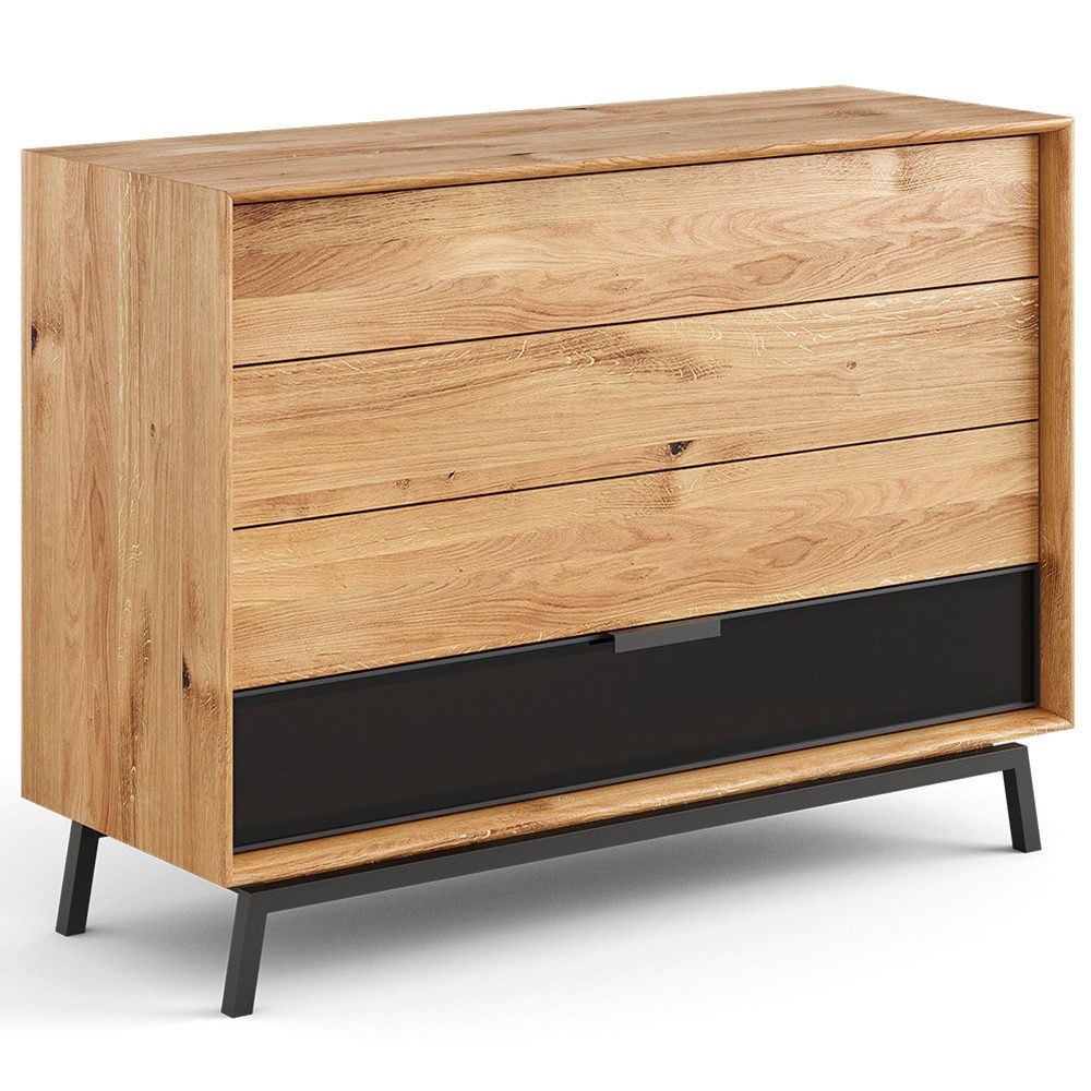 Lomadox Sideboard MATOLA-163, Kommode mit 4 Schubladen, Eiche massiv ...