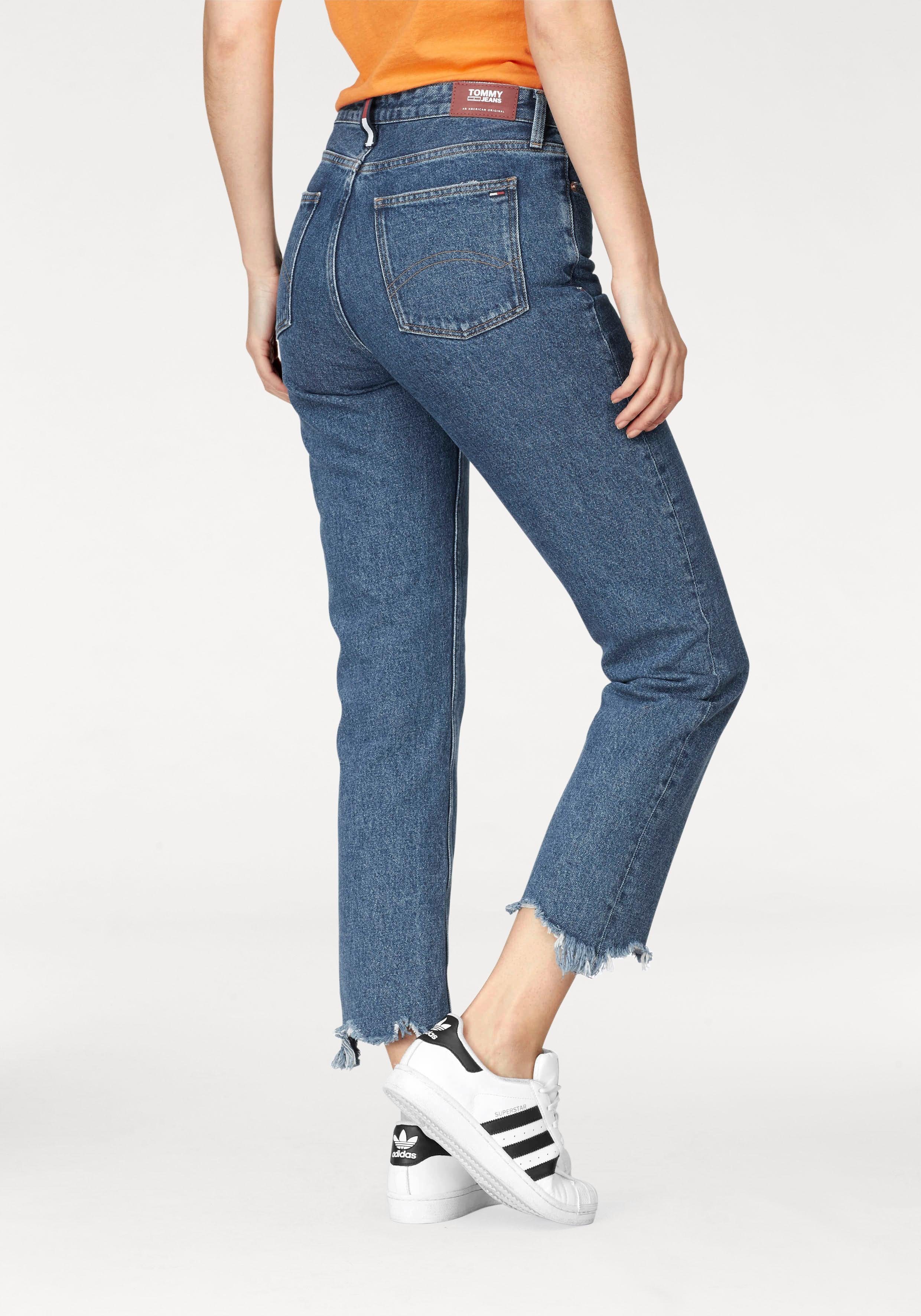 Tommy Jeans Slim Fit Jeans Izzy Mit Leicht Ausgefranstem Saum Online