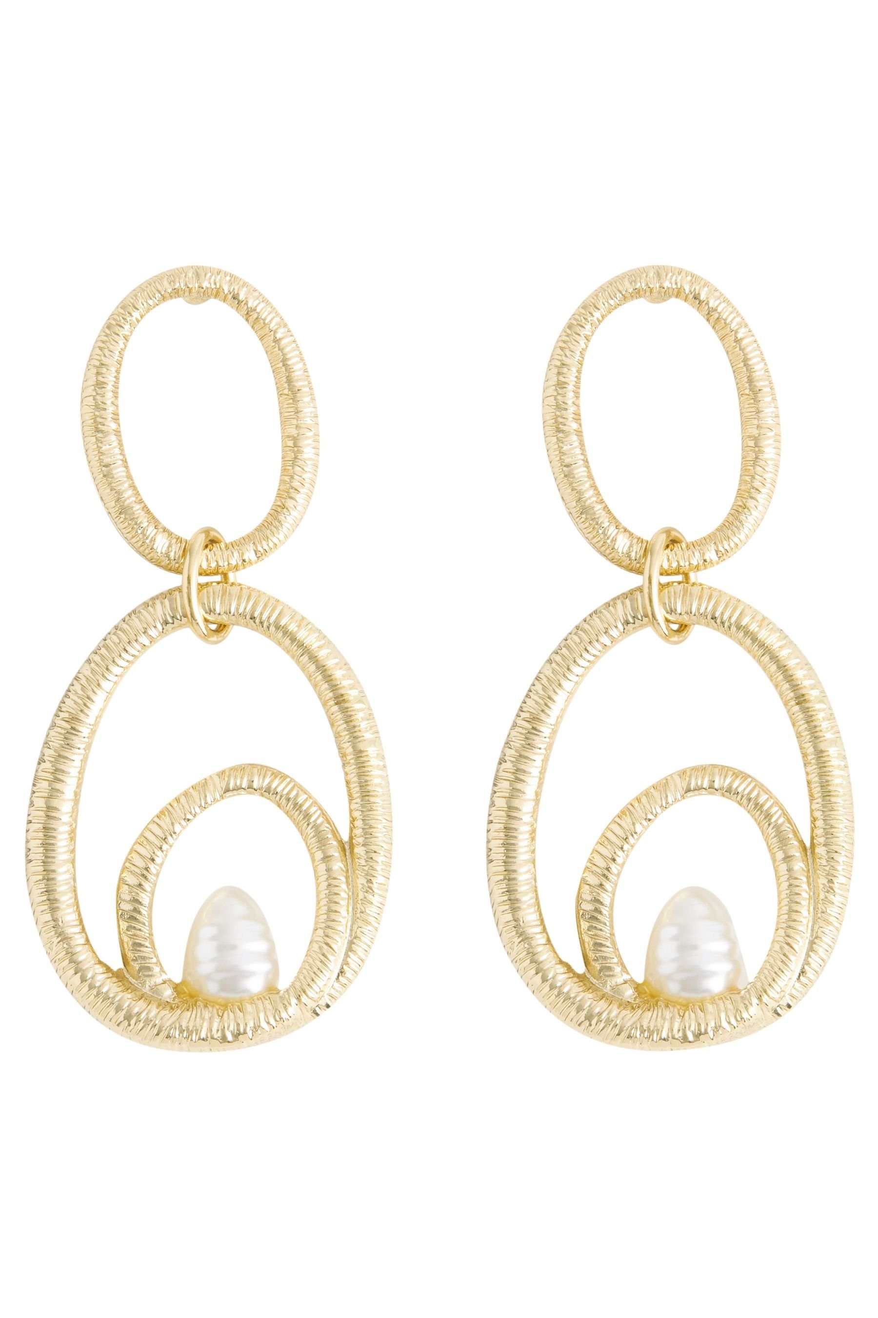 Next Paar Ohrhänger Wirbelohrringe mit Perlen (1-tlg)