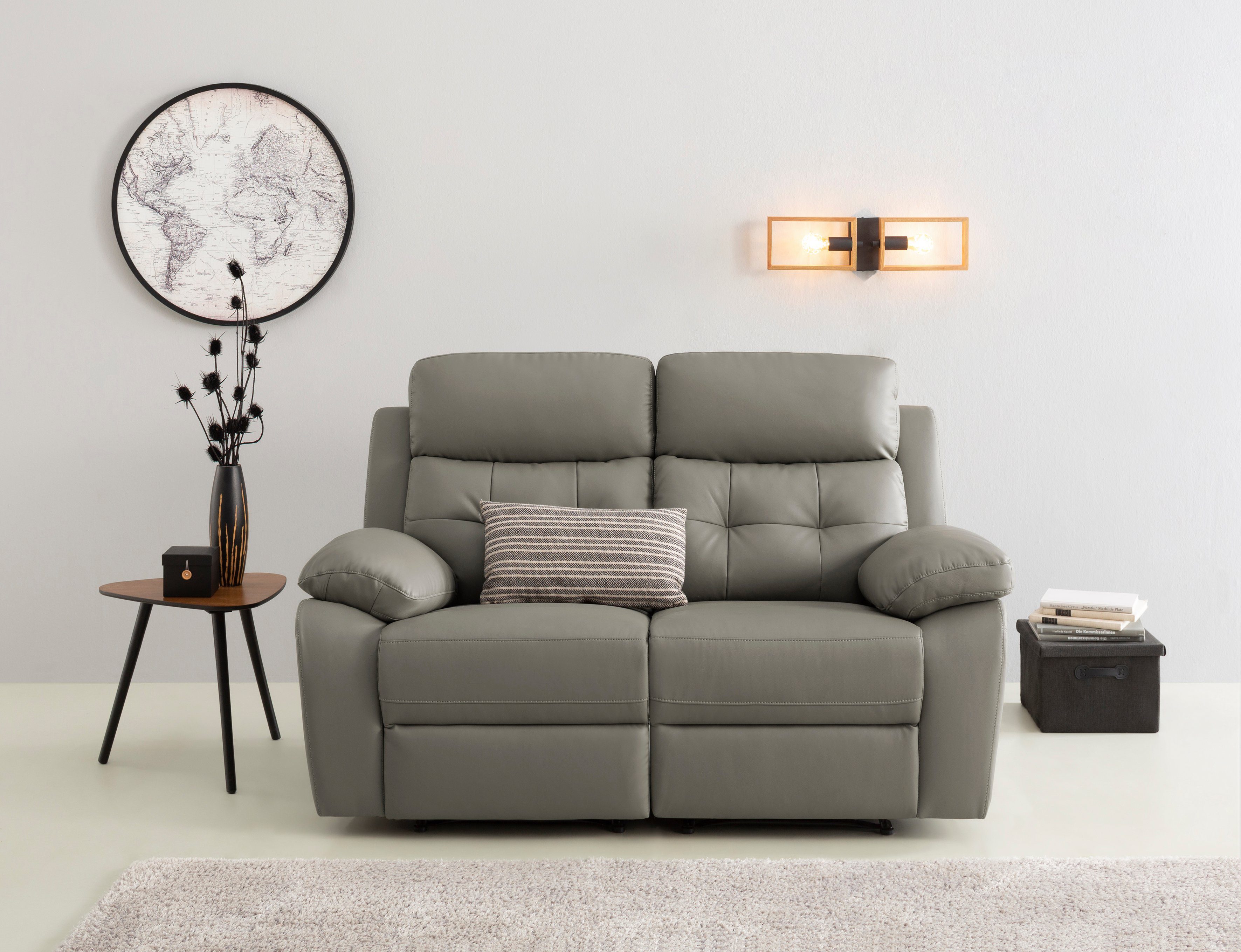 OTTO home 2-Sitzer Lannilis, mit manueller und elektrischer Relaxfunktion