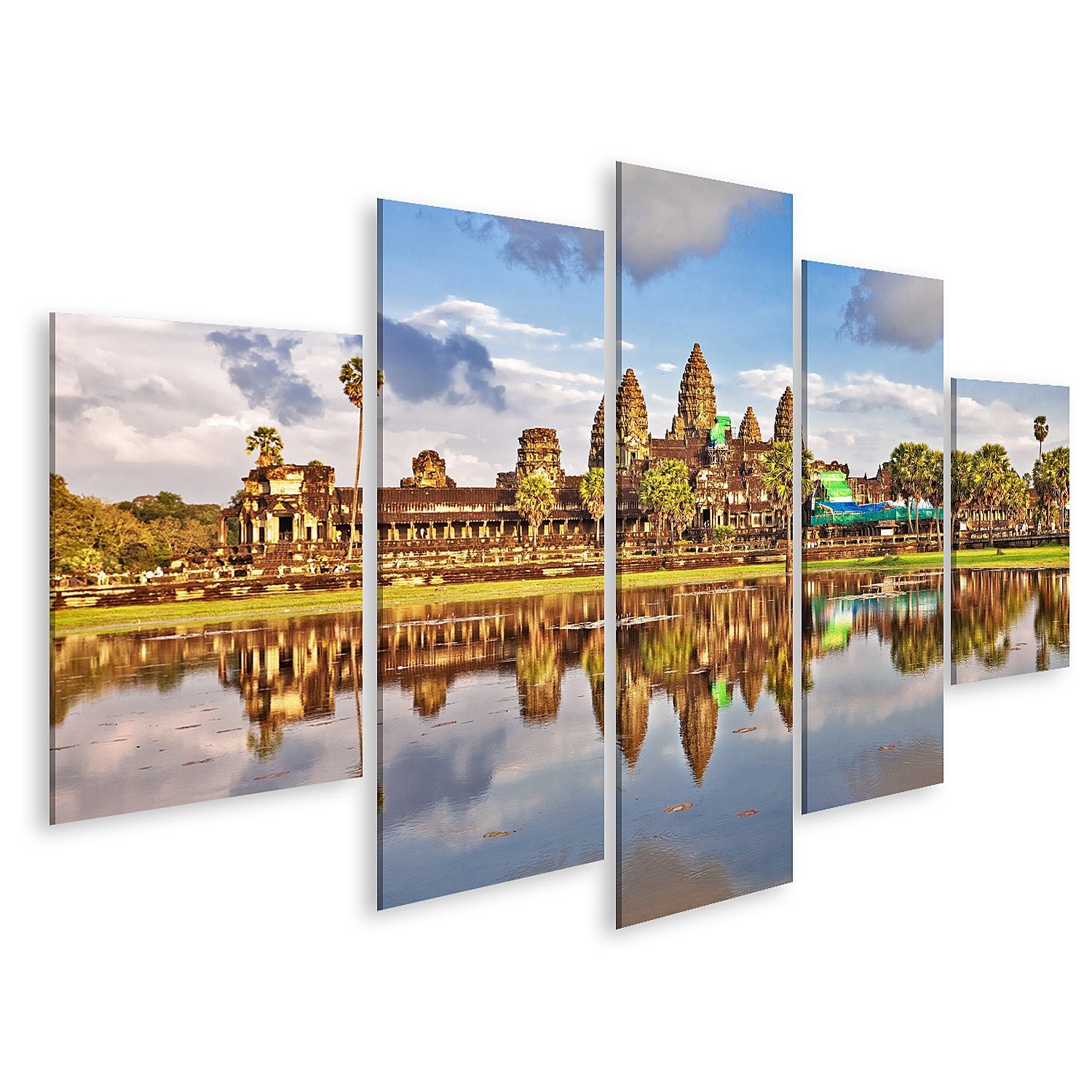 islandburner Leinwandbild Bild auf Leinwand Angkor Wat Temple Siem Reap Kambodscha Wandbild Lei